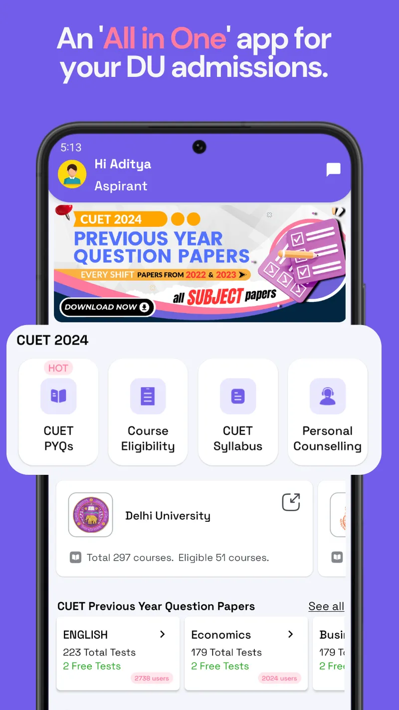 DUBuddy | CUET & DU Help Desk | Indus Appstore