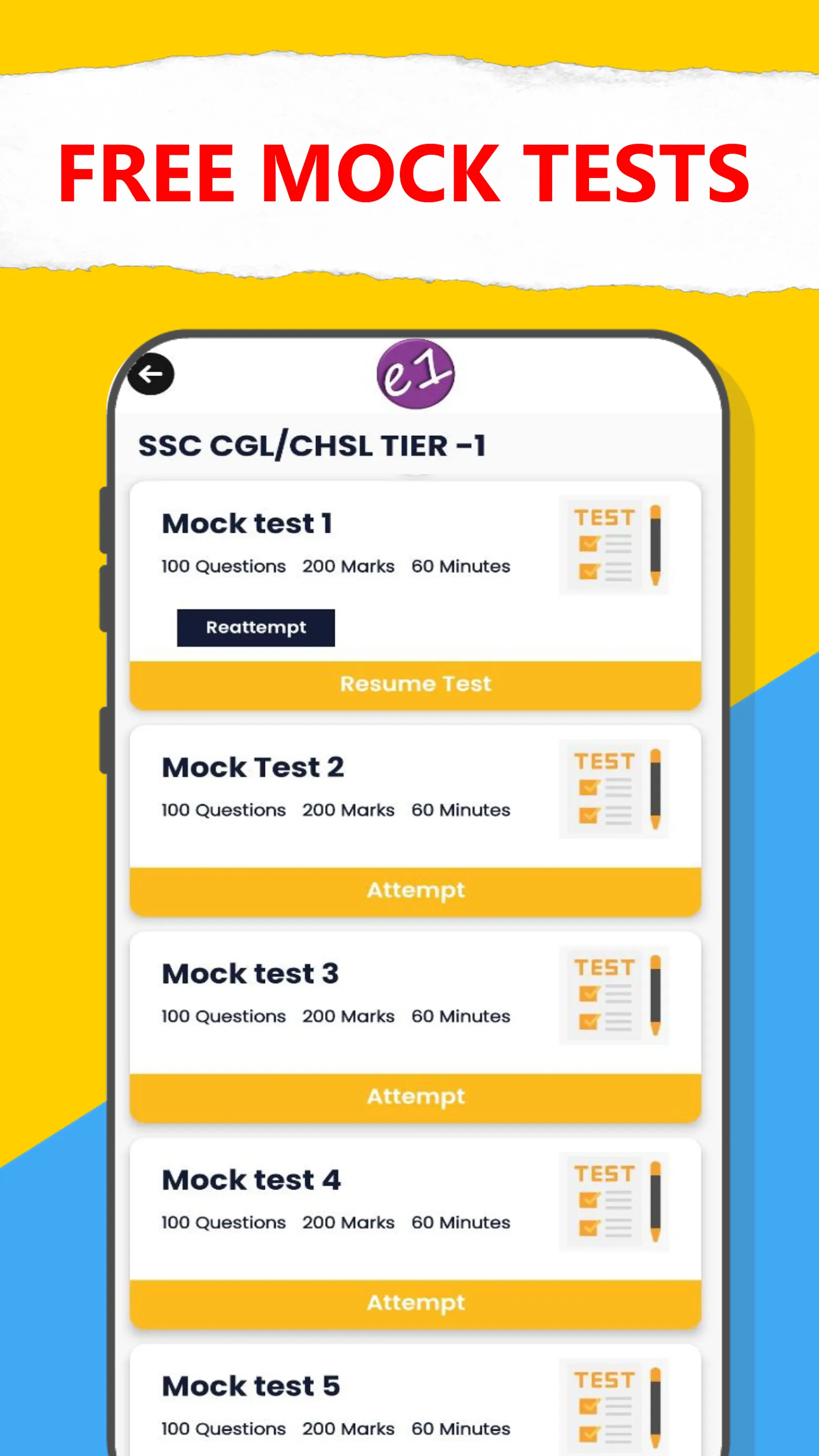 e1 coaching center (SSC exams) - Apps on Indus Appstore
