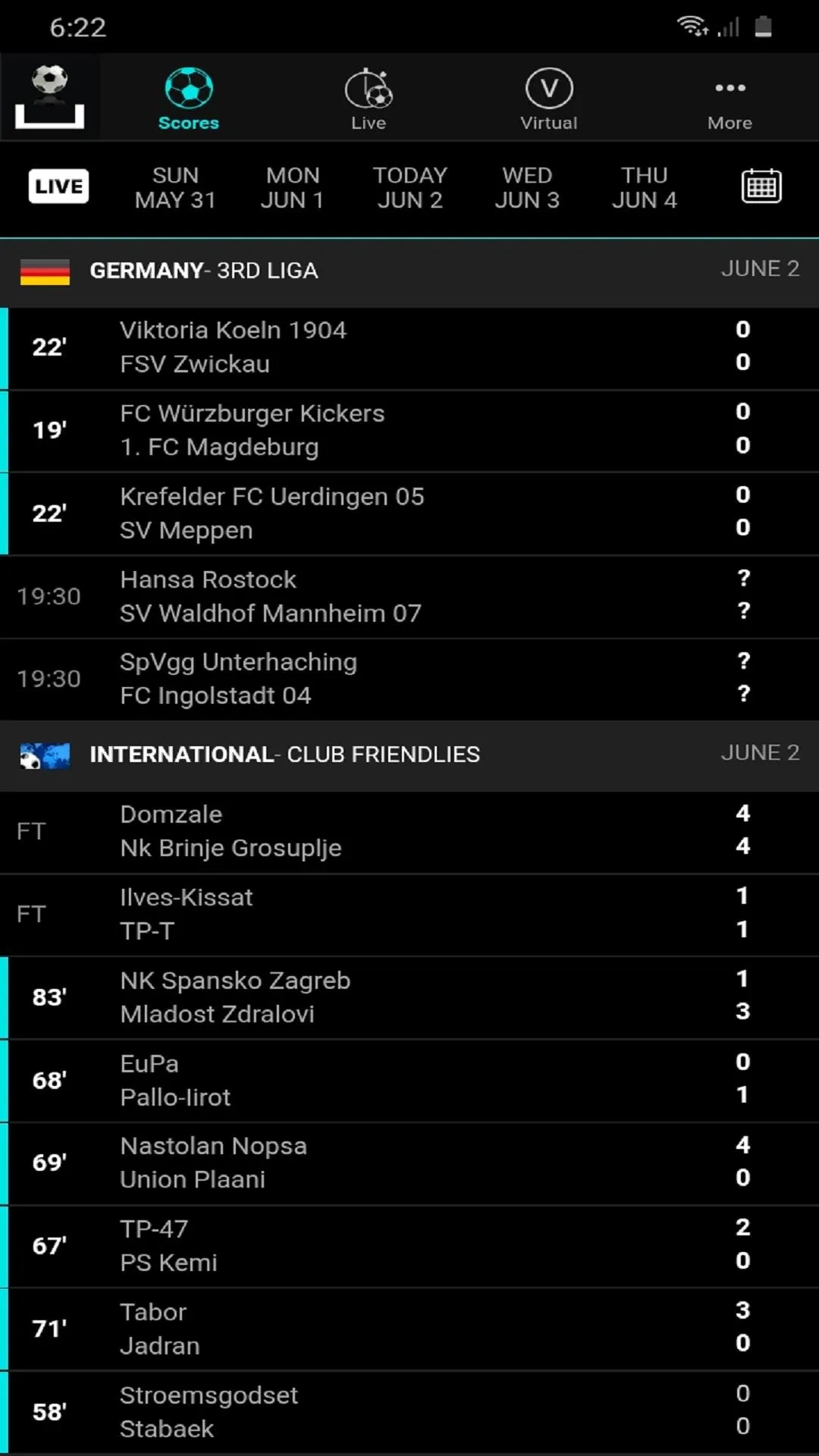 Spbo livescores store