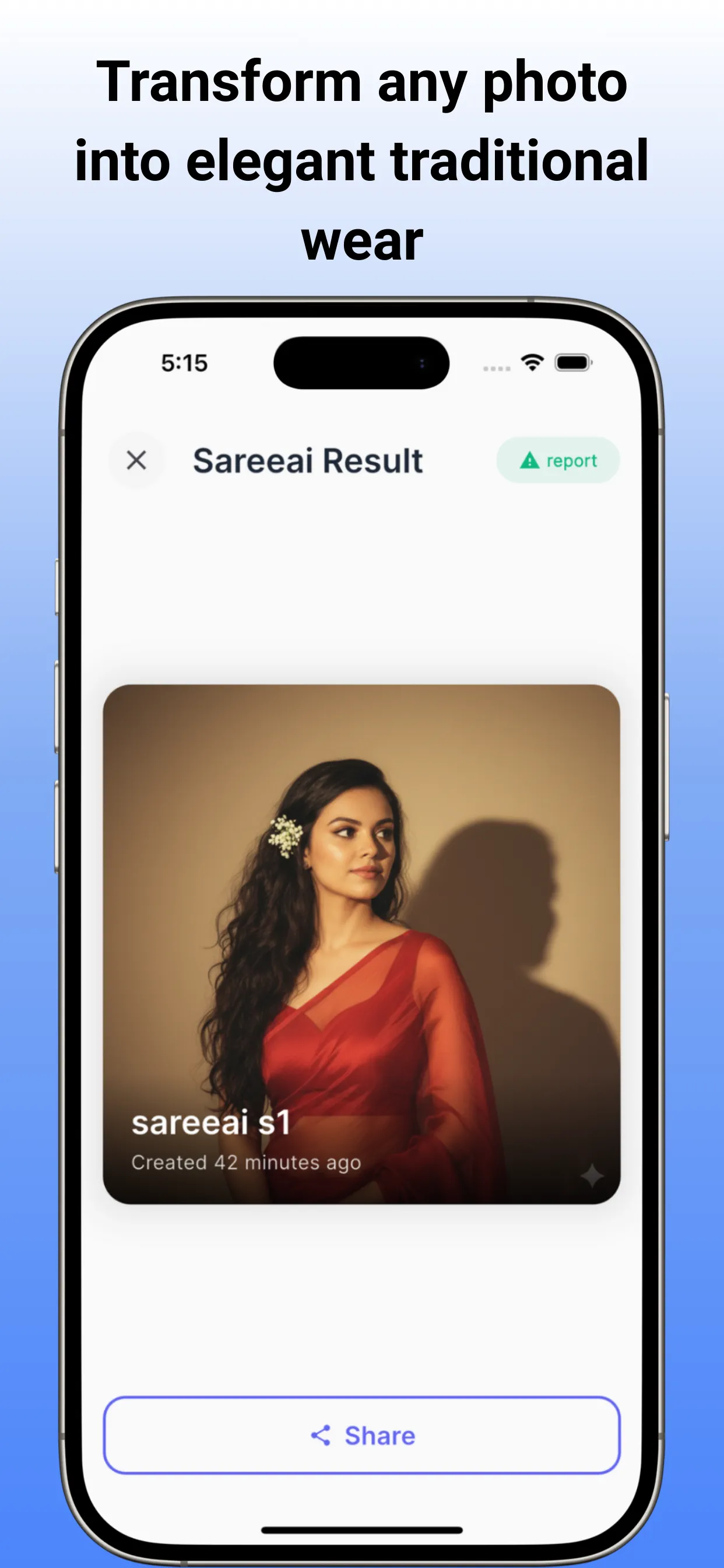 Sareeai - AI Saree Trend | Indus Appstore