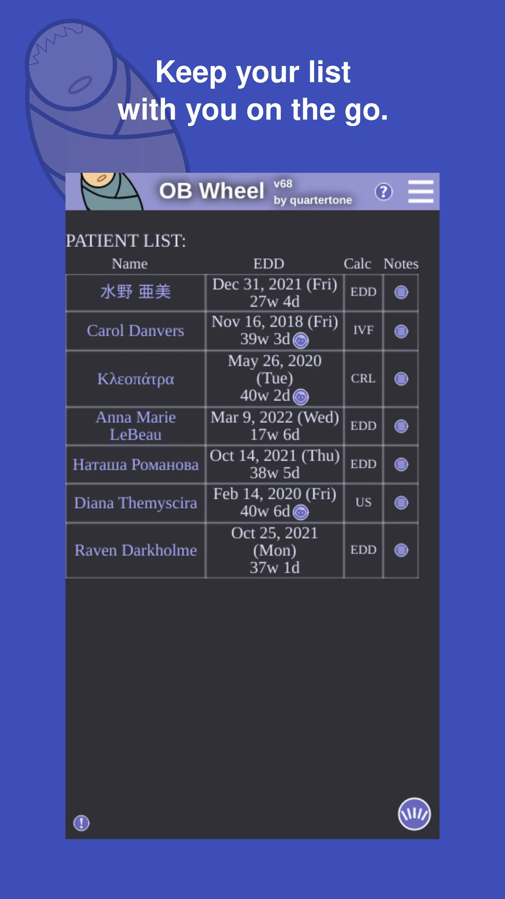 OB Wheel: Pregnancy calculator | Indus Appstore