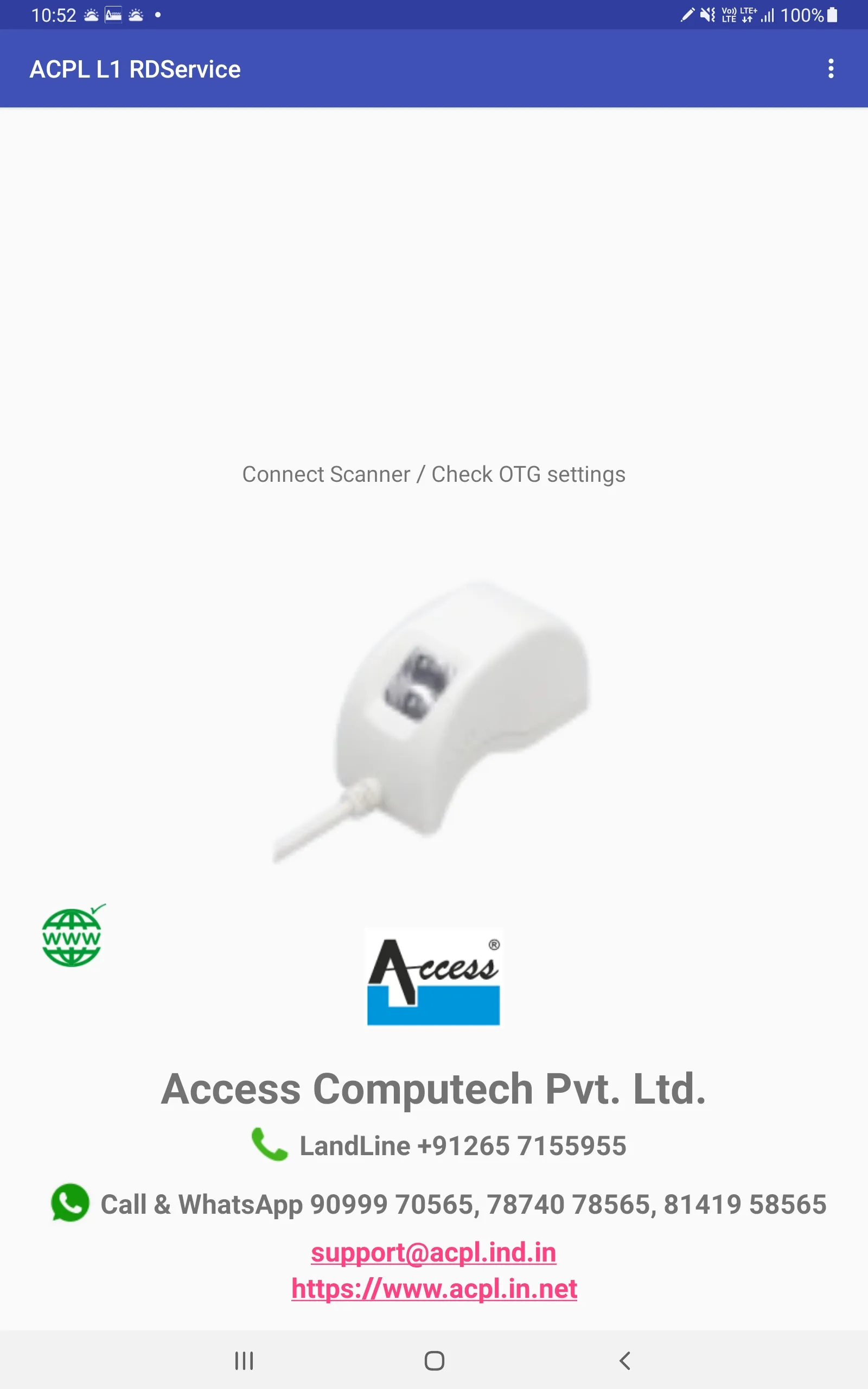 ACPL L1 RD Service | Indus Appstore